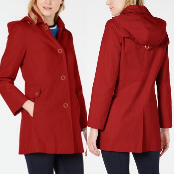 Anne Klein | Jackets & Coats | Ann Klein Water Resistant Trench Rain ...